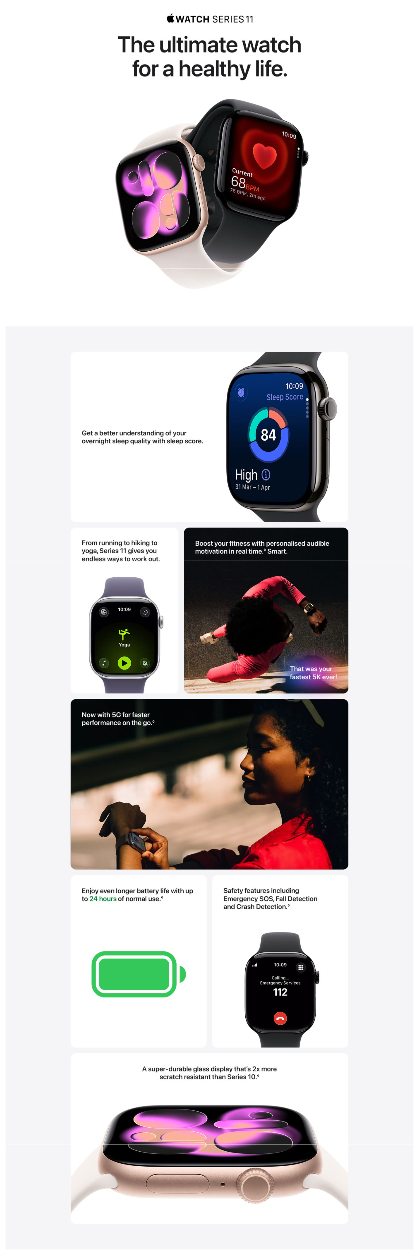 Apple Watch Series 11 GPS 46mm Jet Black Aluminium Case with Black ...